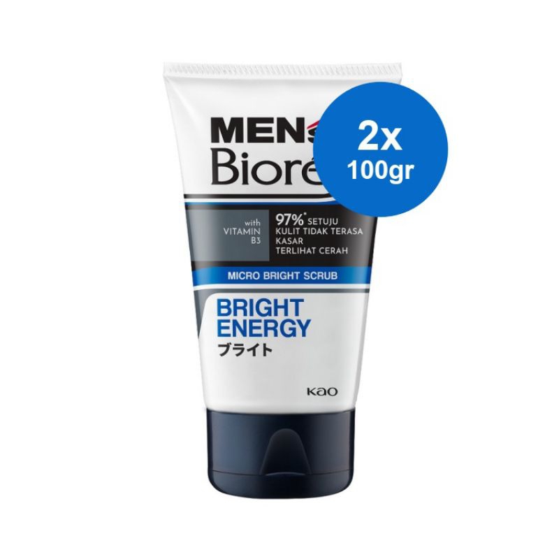 Jual Men's Biore Micro Scrub Sabun Muka Pria Untuk Kulit Kusam Bright Energy Eksfoliasi 2 x 100 ...