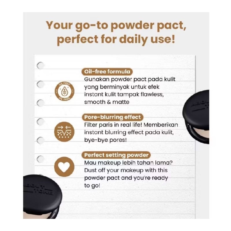 Jual ABOUT TONE Blur Powder Pact 9 gram no 02 / 03 Made in Korea ...
