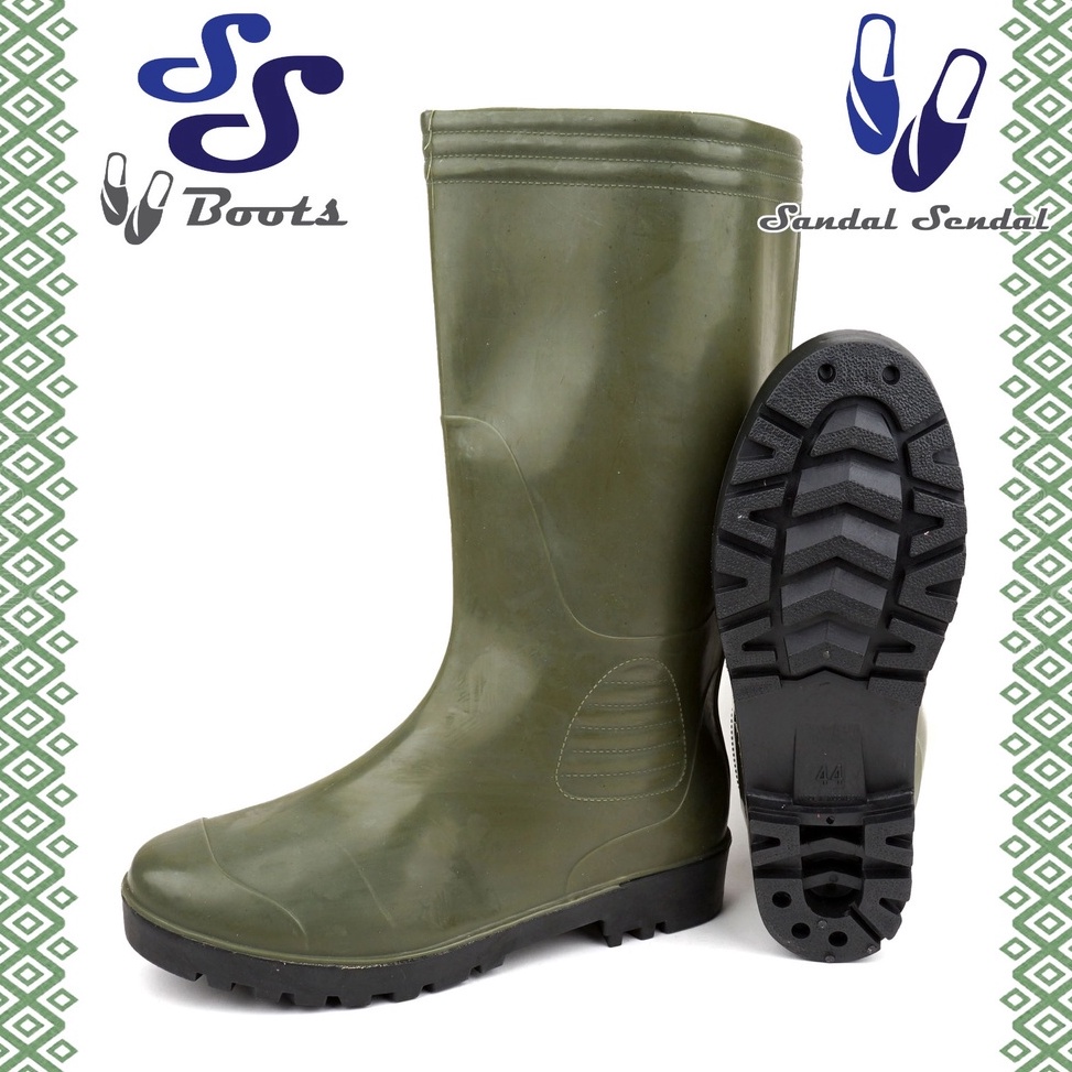 Jual Sepatu Boot Tinggi Charlie SS Boots Hijau Bot Boots Tinggi Petani ...