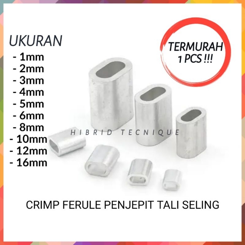 Jual Klem Seling Ferulle 1mm 2mm 3mm 4mm 5mm 6mm Crimp Ferrule ...