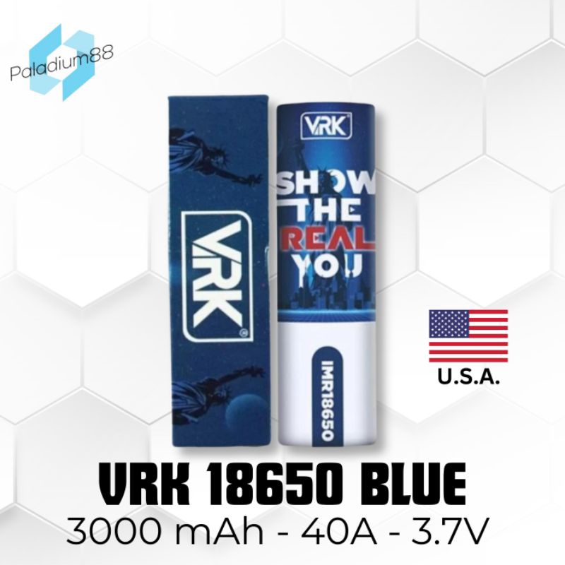 Jual VRK Biru Baterai 18650 3000 mAh USA Original | Shopee Indonesia