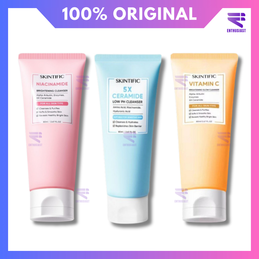 Jual Skintific Facial Wash 80ml (5X Ceramide, Niacinamide, Vitamin C ...