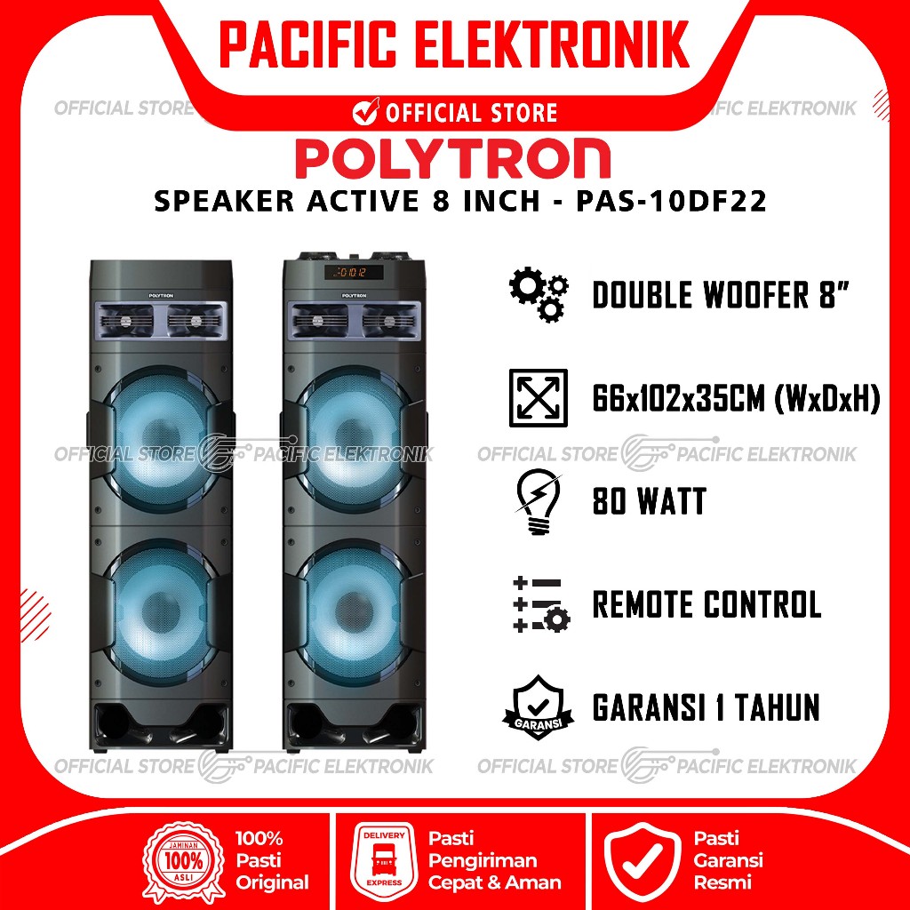 Jual Polytron Active Speaker Bluetooth 10inch PAS 10DF22 | Shopee Indonesia