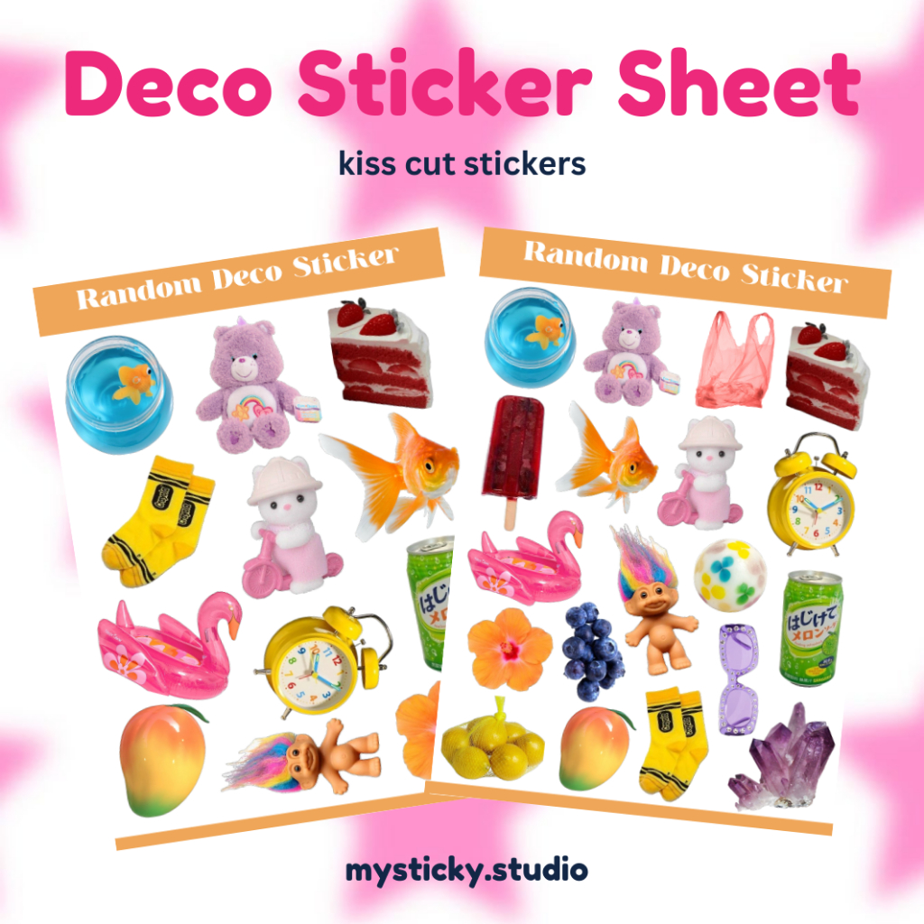 Jual DECO STICKERS SHEETS / DECO STICKERS PACK KAWAII Y2K VINTAGE RETRO ...
