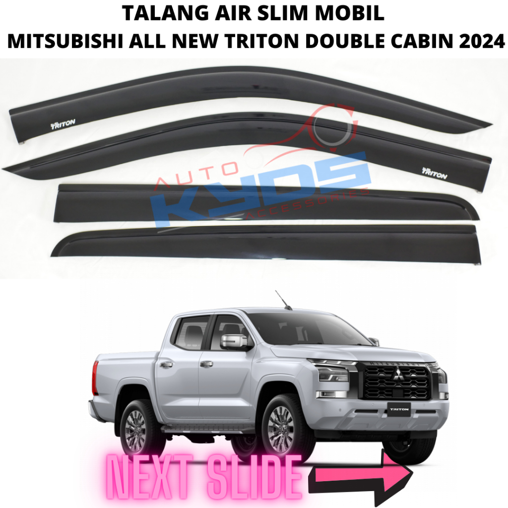 Jual Talang Air Slim Model Injection Injeksi Mobil Mitsubishi All New Triton 2024 2025 Terbaru ...