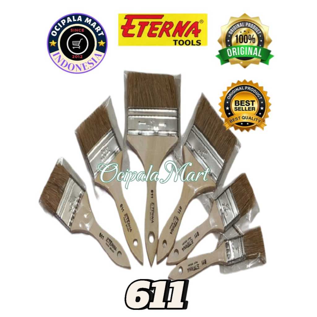 Jual Kuas Cat Minyak Air Eterna Tipe 611 Tembok Dinding Satuan/Pcs ...