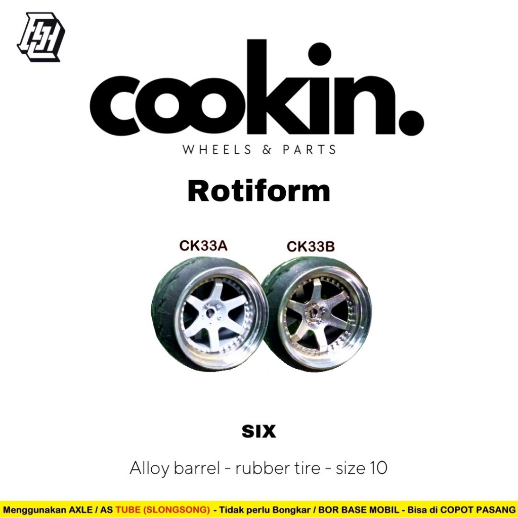 Jual Ban Karet COOKIN ALLOY CK33 Model ROTIFORM SIX 10mm SELONGSONG ...
