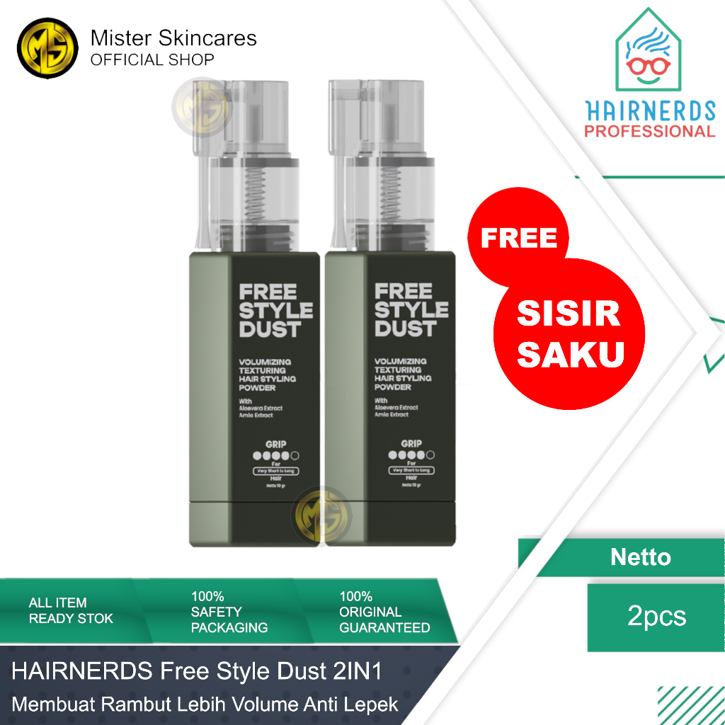 Jual [ PAKET 2PCS ] Hairnerds Hair Styling Pro Free Style Dust Powder ...