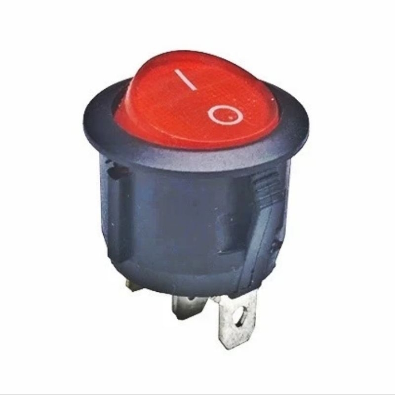 Jual Saklar Bulat Switch On Off 6A + Lampu Indikator Merah / Red ...