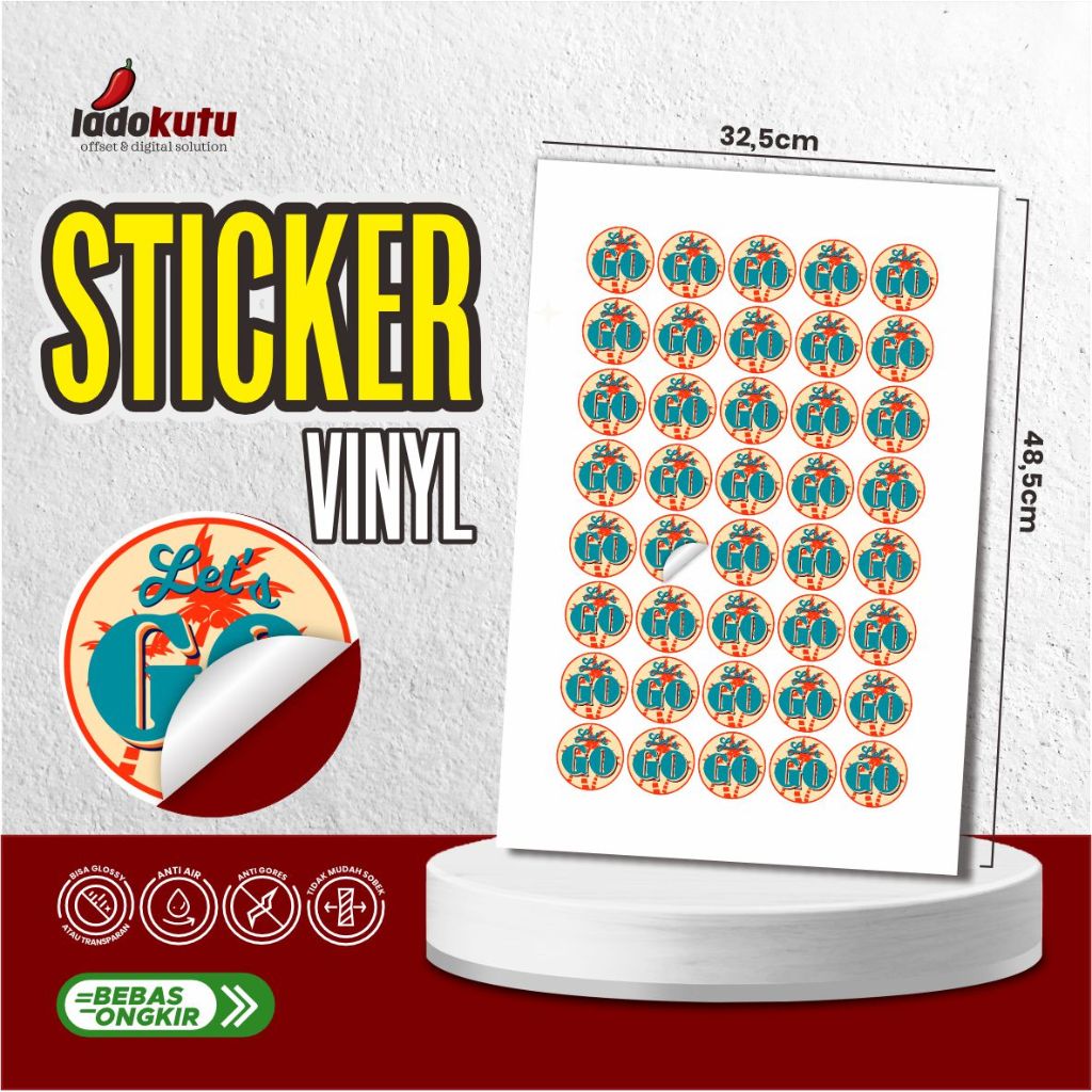 Jual CETAK STIKER VINYL / CETAK STIKER LABEL KEMASAN / LABEL USAHA ...