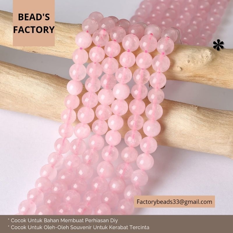 Jual Manik Batu alam Rose Quartz Kuarsa Bulat | Shopee Indonesia