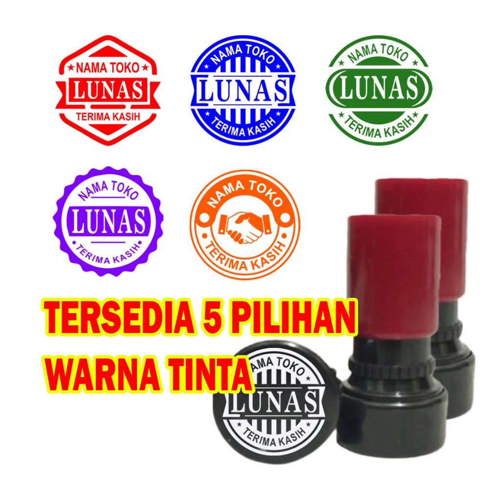 Jual Stempel Flash Lunas, Stempel Lunas, Stempel Warna,Stempel Custom | Shopee Indonesia