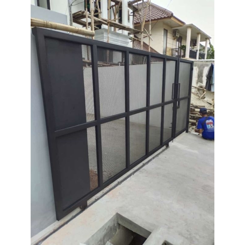 Jual pagar besi plat perforated custom | Shopee Indonesia