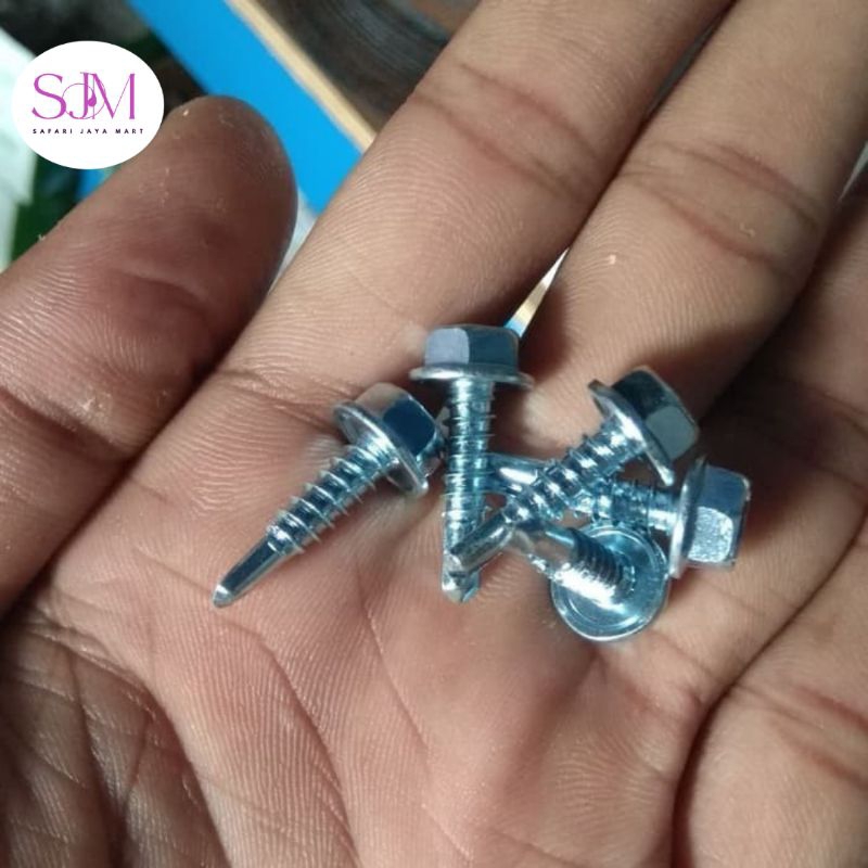 Jual Sekrup Baja Ringan Galvanis Sekrup Baut Atap Plafon Roofing Rangka ...