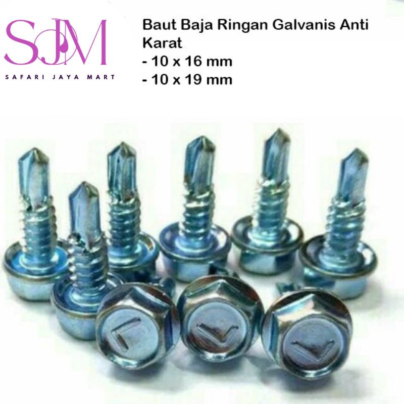 Jual Sekrup Baja Ringan Galvanis Sekrup Baut Atap Plafon Roofing Rangka ...