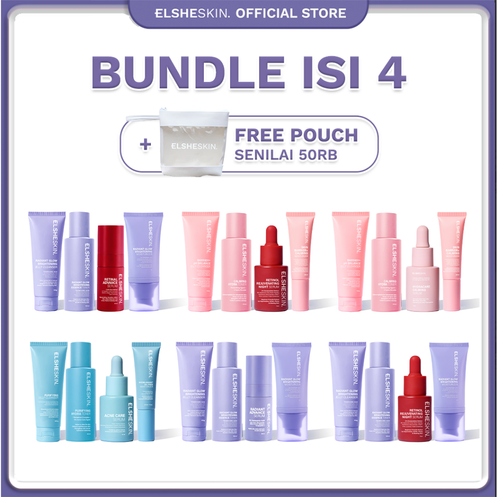 Jual [PAKET ISI 4] Elsheskin 4Pcs Free Pouch Skincare Serum ...