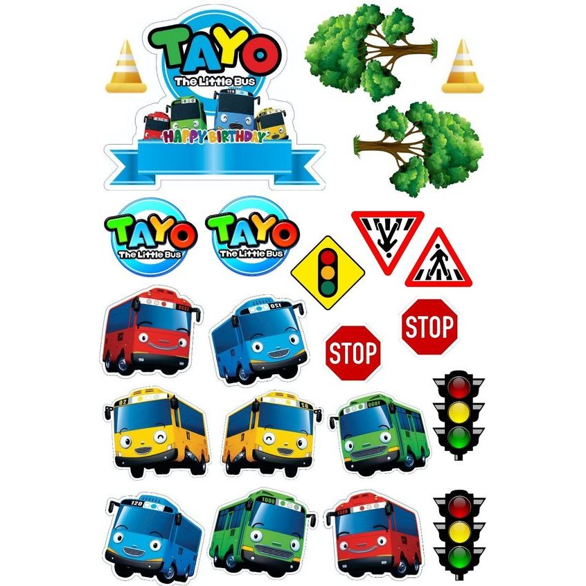 Jual TOPPER ULANG TAHUN TAYO/TOPPER BUKET TAYO/TOPPER BUS TAYO/TOPPER ...