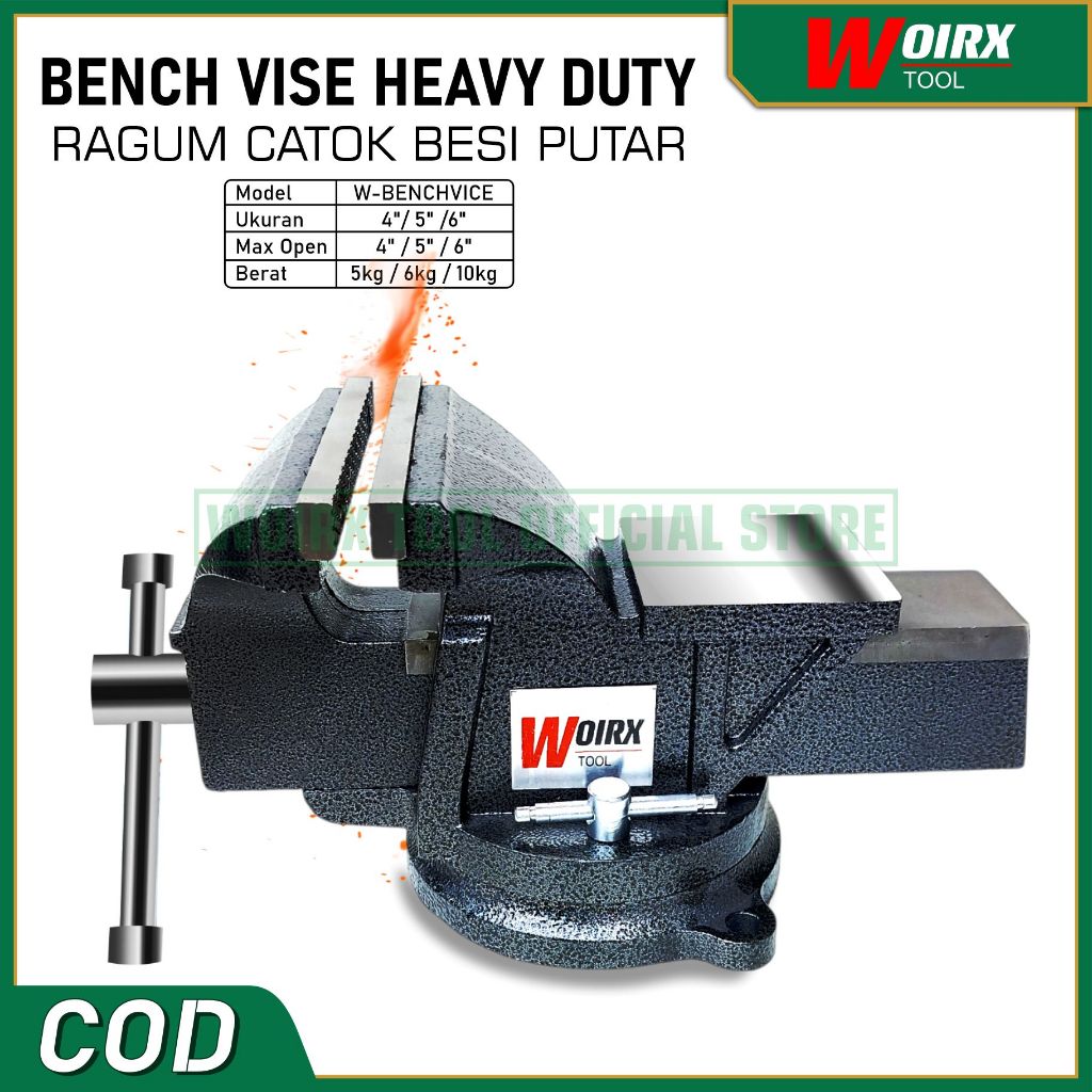 Jual WOIRX TOOL Ragum Catok Besi / Ragum Pita Penjepit 4 5 6 inch 4" 5 ...