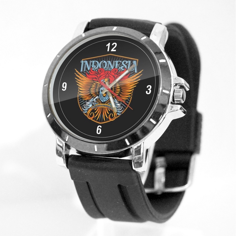 Jual jam tangan rubber custom HUT RI ke 80 /jam tangan unisex bisa ...