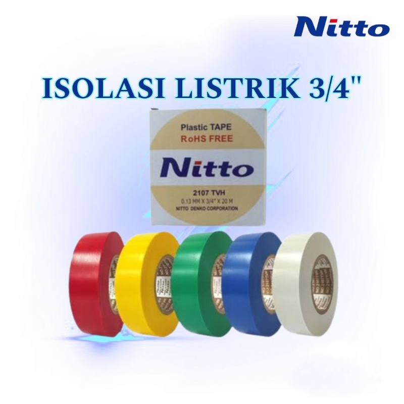 Jual Isolasi listrik NITTO / Isolasi WARNA | Shopee Indonesia
