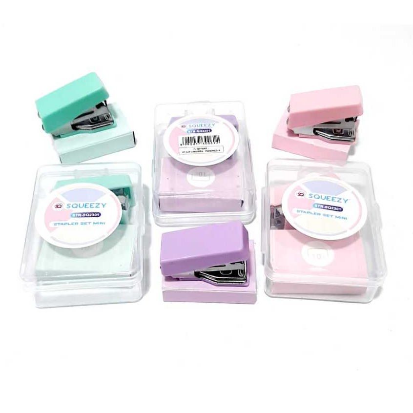 Jual Harga (1pcs ) STAPLER SET MINI STR-SQ2301+ ISI STAPLES | Shopee ...