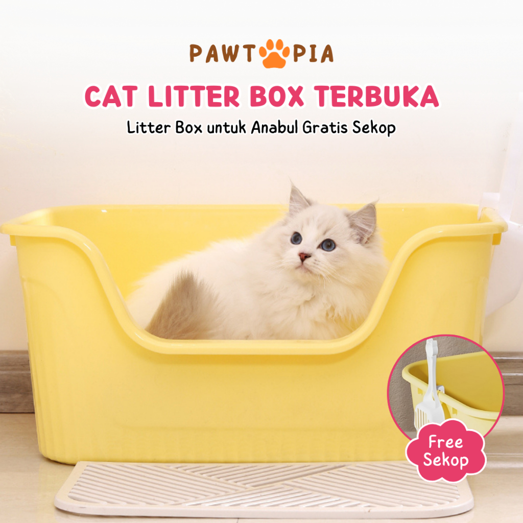 Jual Cat Litter Box Besar Model Terbuka - Bak Pasir Kucing - Tempat Pup ...
