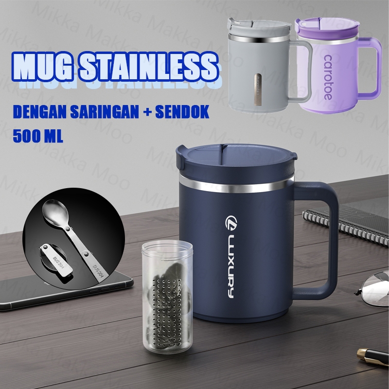 Jual Mug Kopi Tahan Panas Office Cup Stainless Steel 304 Tumbler Mug ...