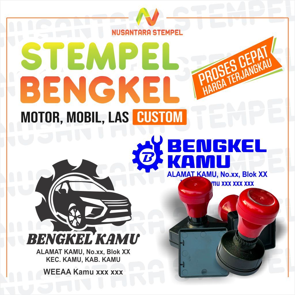 Jual Stempel Flash Bengkel Motor Mobil Las | Shopee Indonesia