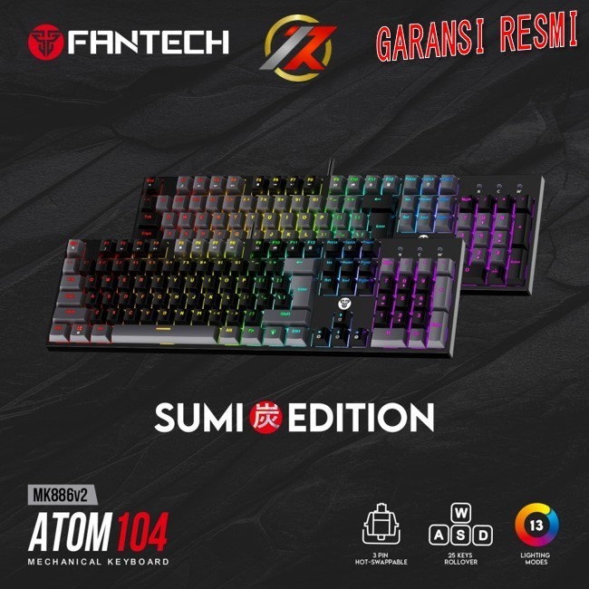 Jual FANTECH ATOM ATOM104 MK886V2 MK886 V2 SUMI EDITION RGB Gaming ...