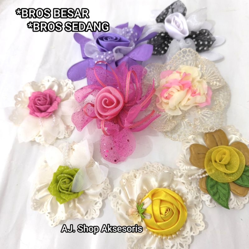 Jual APLIKASI BUNGA HIASAN BAJU BROS AKSESORIS LEBAR 8 CM , BROS BESAR ...