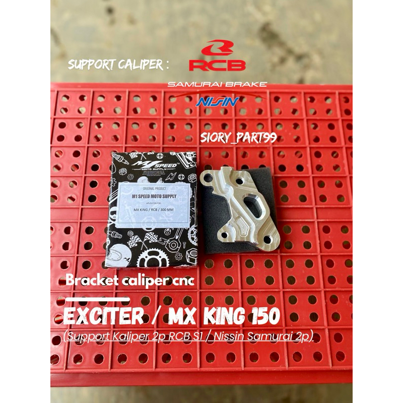 Jual BREKET KALIPER 2P MX KING 150 LC ( Untuk Nissin samurai ) DISC 300 MM PNP 2 PISTON | Shopee ...