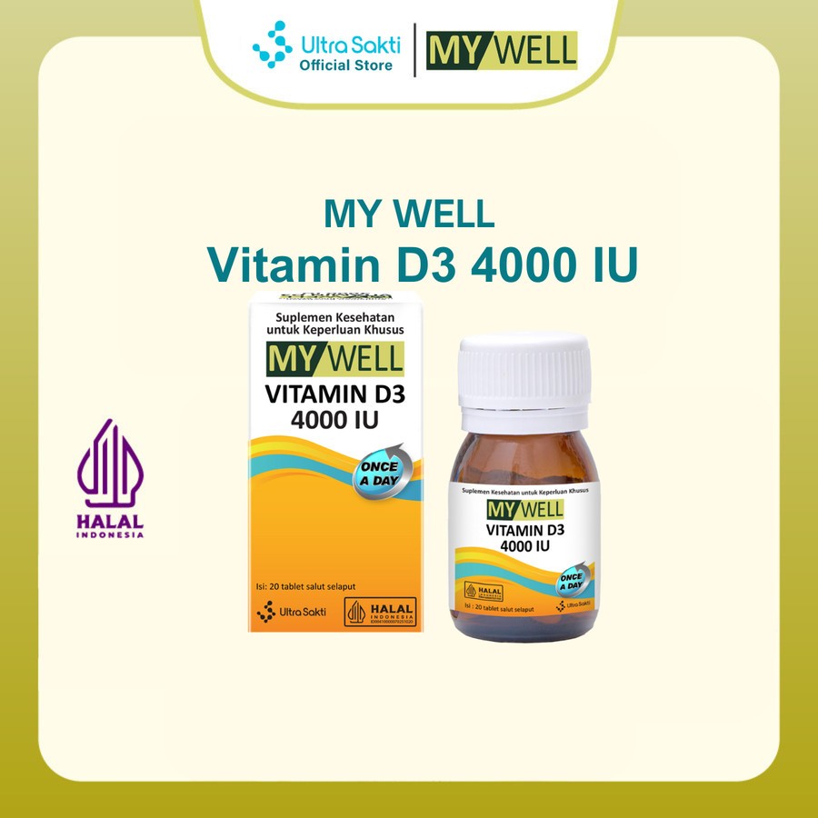 Jual MY WELL Vitamin D3 4000IU (20 Tablet) | Shopee Indonesia