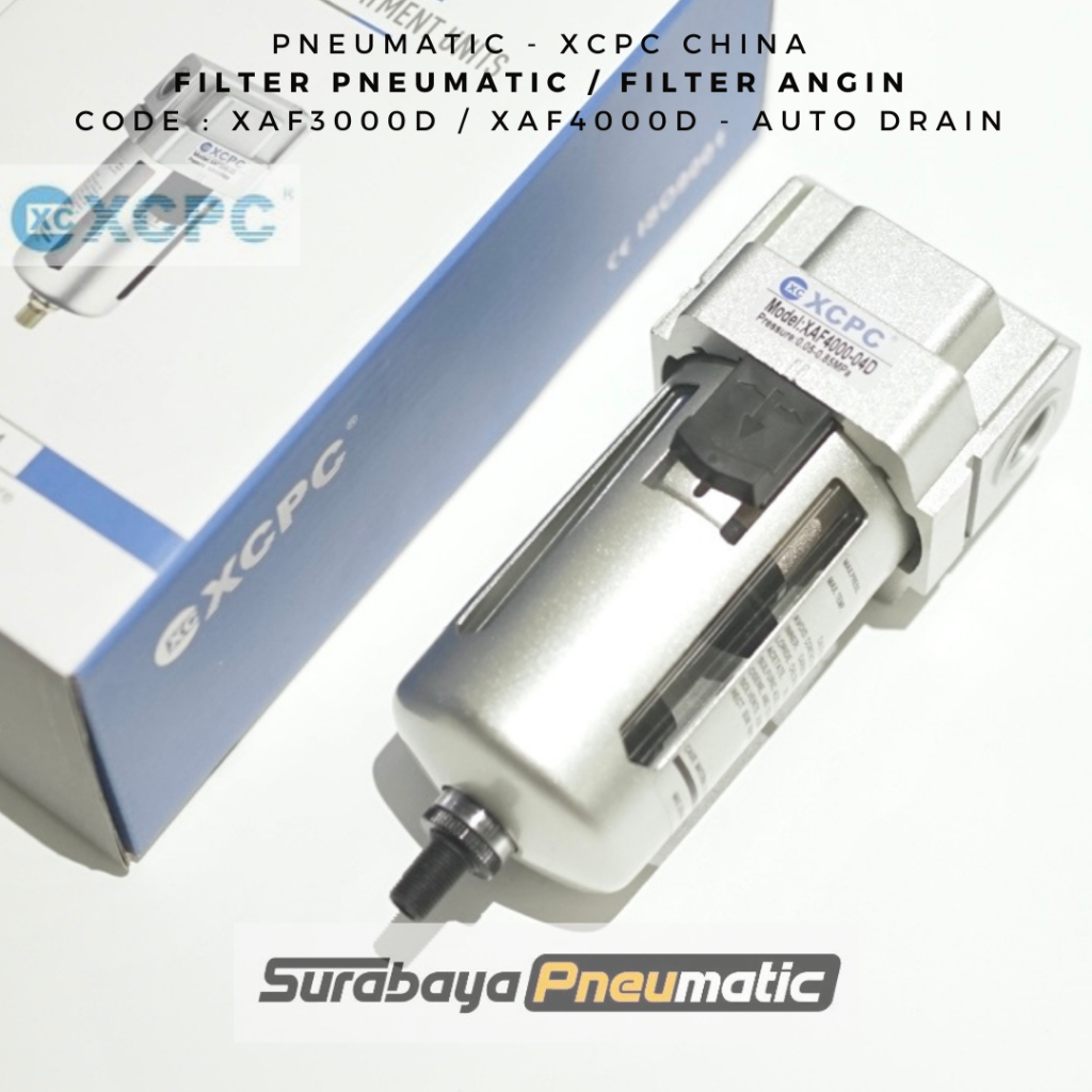 Jual Filter Angin Pneumatic - XAF4000-06D / AF4000-06D (Drat3/4") - AUTO DRAIN - XCPC | Shopee ...