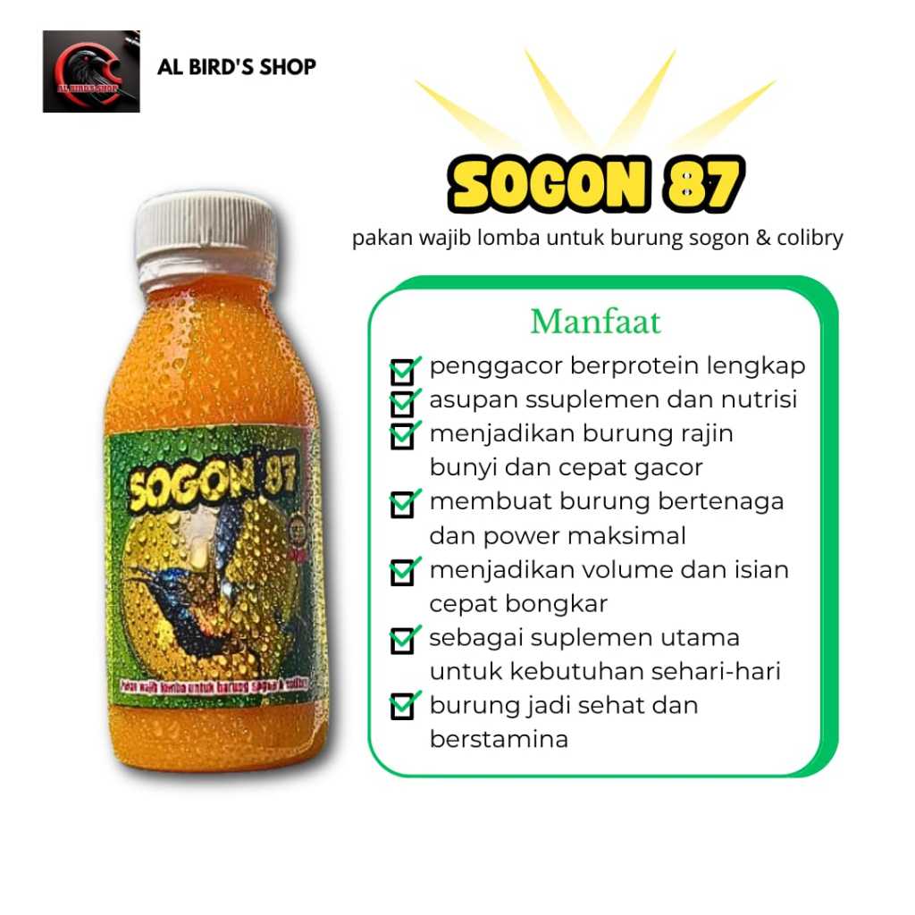 Jual Sogon 87_Pakan burung sogon colibry/murai batu/kacer/cucakijo ...