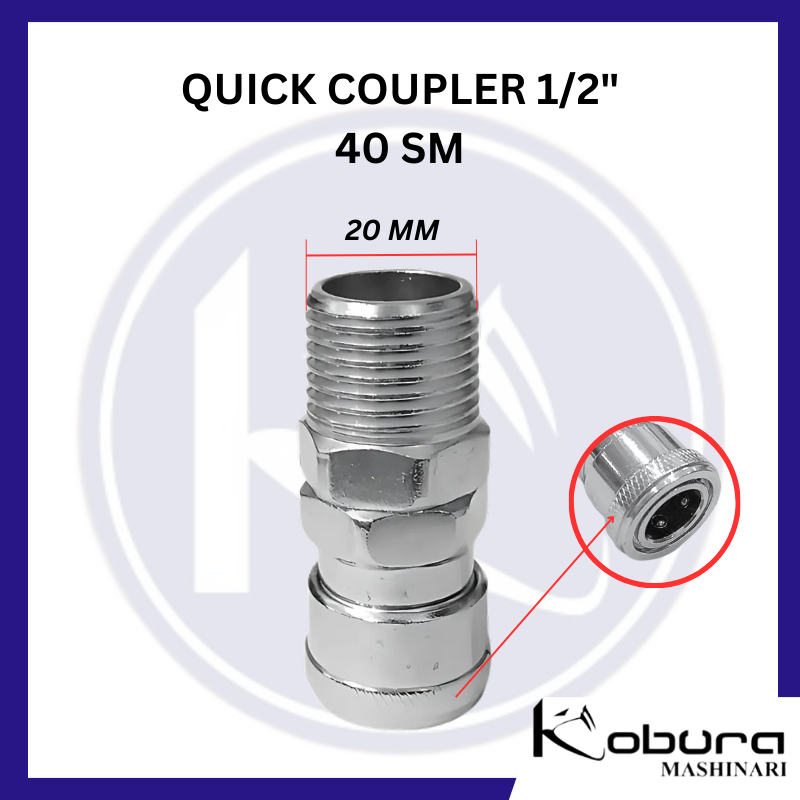 Jual Quick Coupler 40 SM Coupler Connector Male Drat Luar 1/2" Inch ...