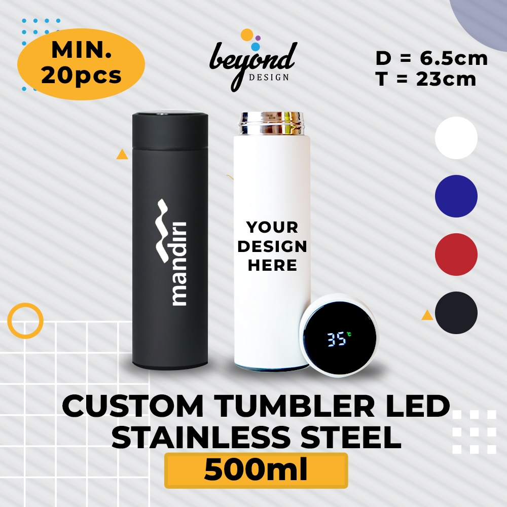 Jual Tumbler LED Stainless Steel Custom 500ml Souvenir Merchandise ...