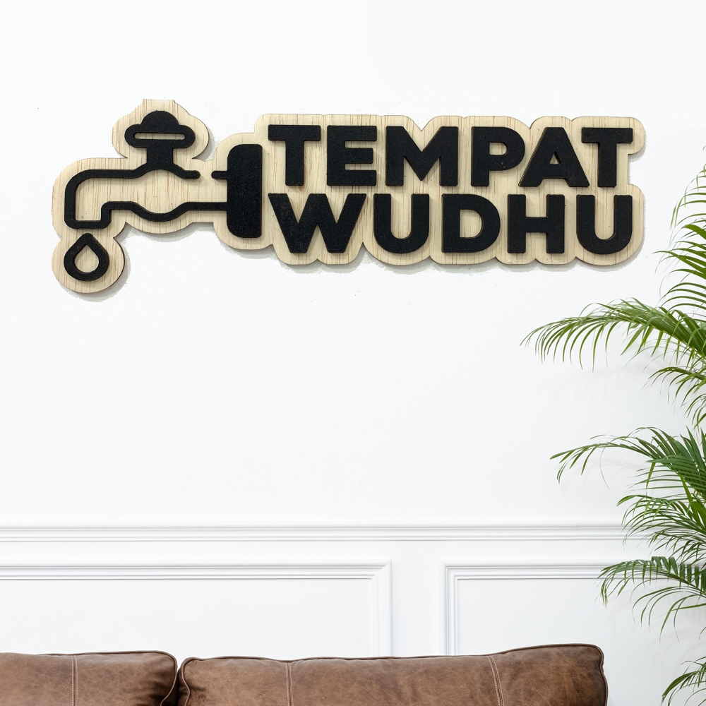Jual Pajangan dinding tempat wudhu tulisan tempat wudhu dekorasi islami ...