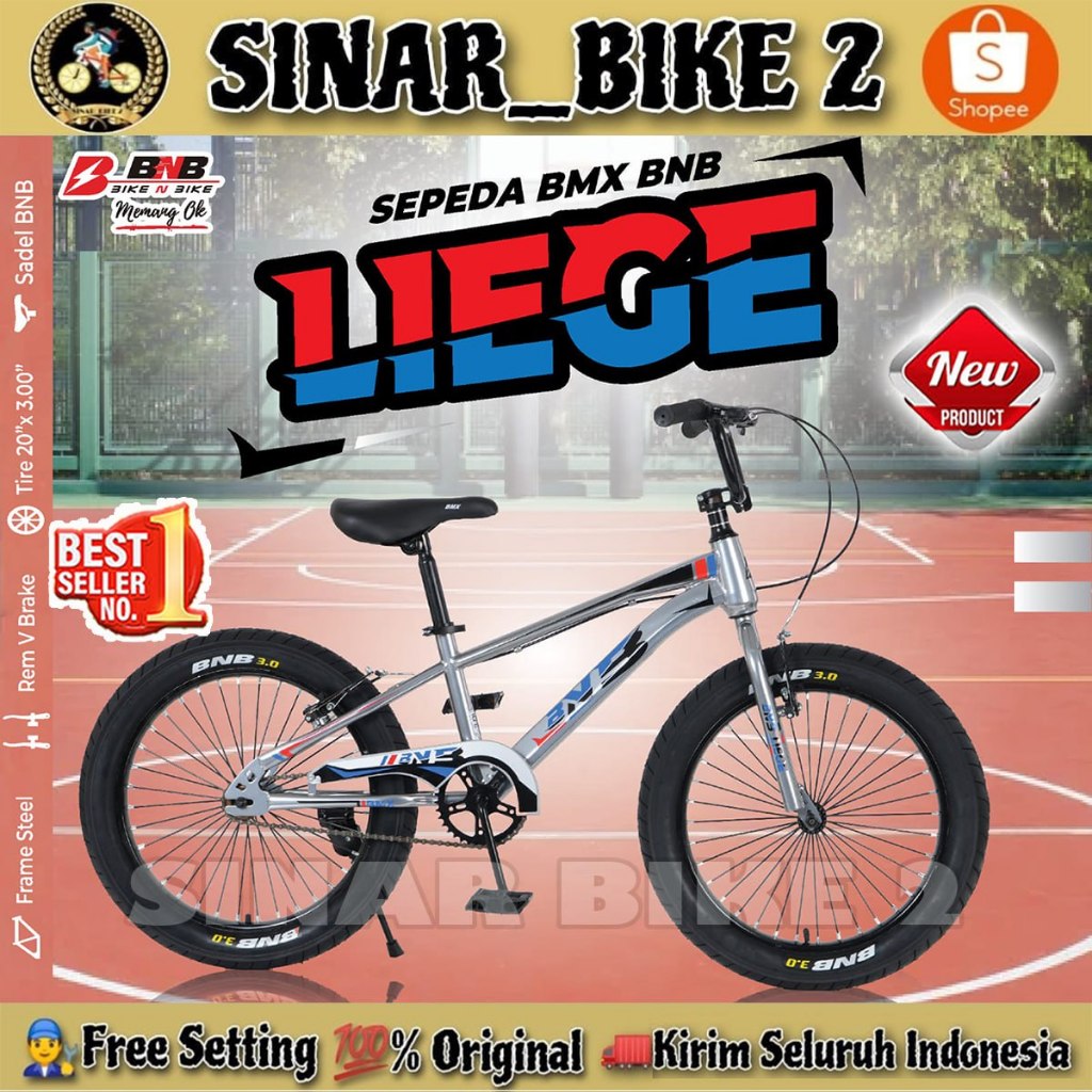 Jual Sepeda Anak Laki BMX BNB LIEGE Ukuran 20 Inch Ban Jumbo 3.00 Usia ...