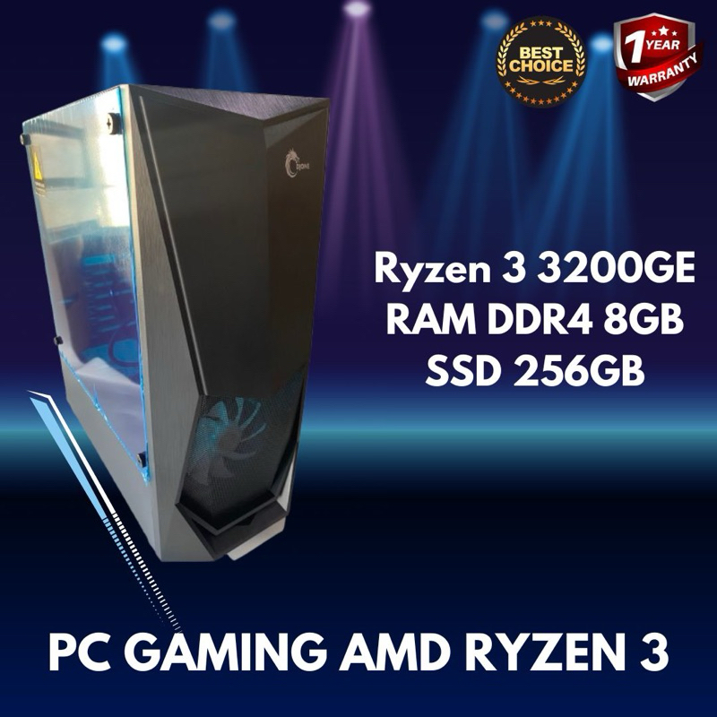 Jual pc amd gaming ryzen3 2200Ge | Shopee Indonesia