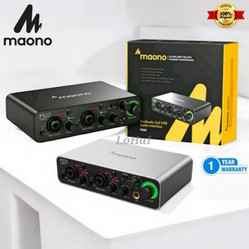 Jual Maono PS22 Audio Interface Recording Live Streaming Soundcard PS 22 | Shopee Indonesia