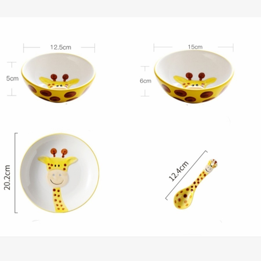 Jual Set Makan Personal Jerapah Giraffe Porselen Breakfast Dinner ...