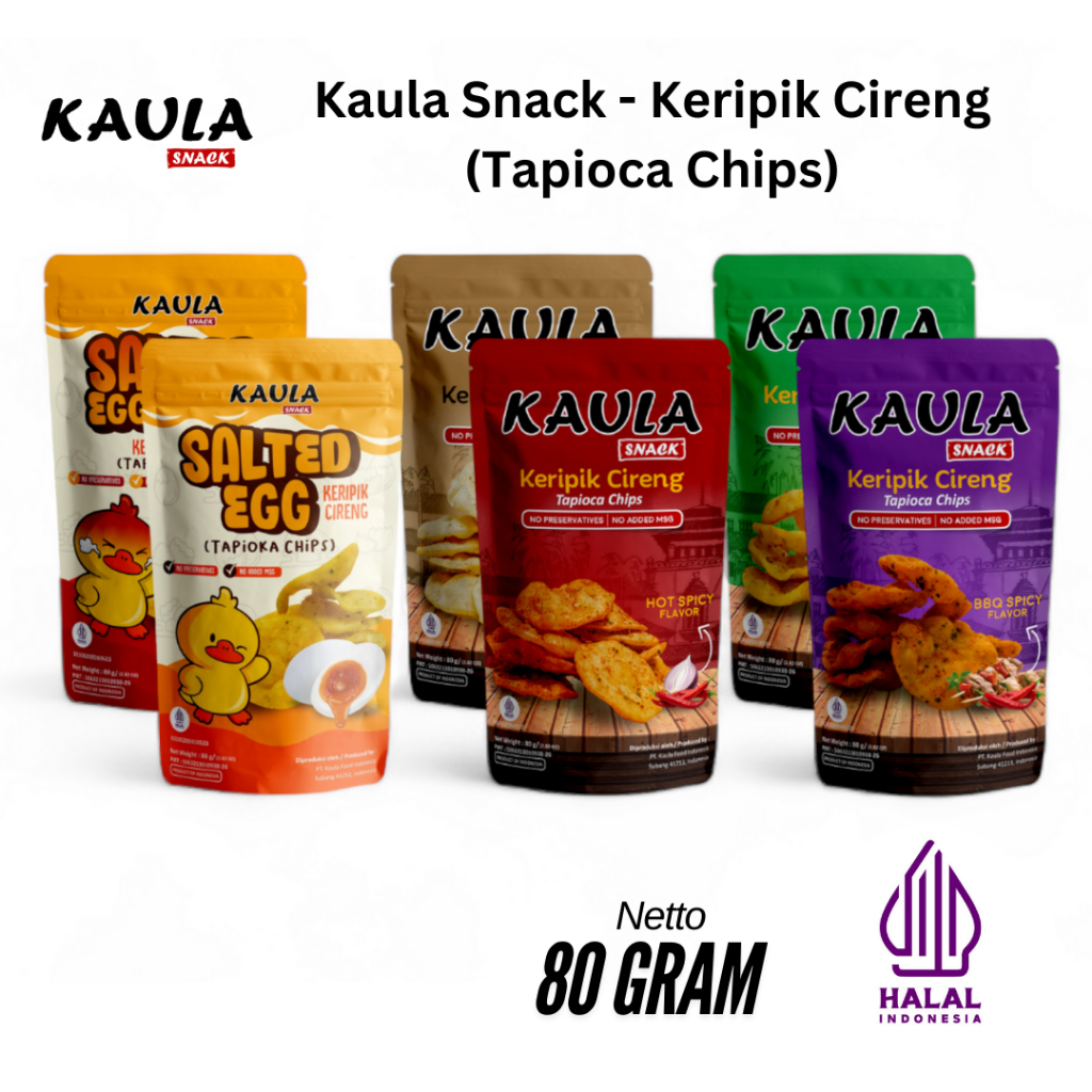 Jual Kaula Snack Keripik Cireng Tapioca Chips, 80 gram | Shopee Indonesia