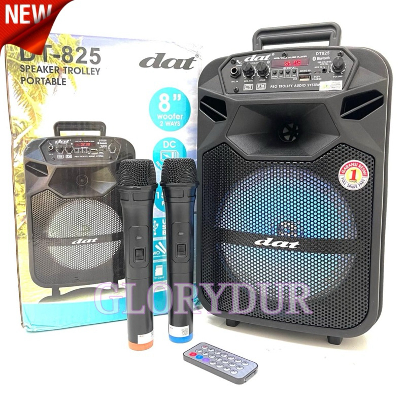 Jual Speaker Portable Wireless Dat DT 825 Original 8 inch Bluetooth ...