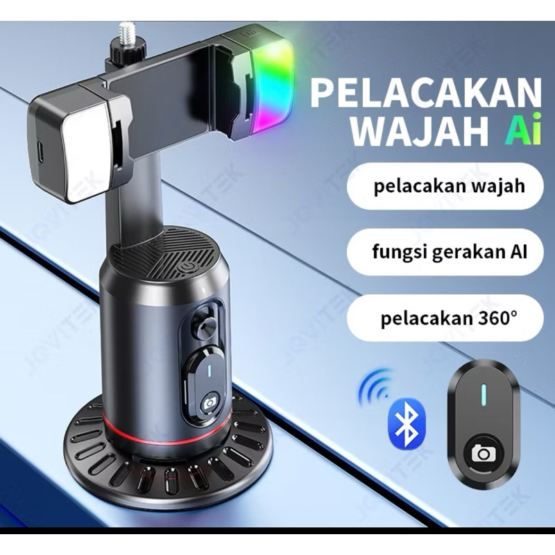 Jual Tripod Bluetooth Multifungsi Auto AI Face Tracking Gimbal Handphone Stabilizer 360° Selfie ...
