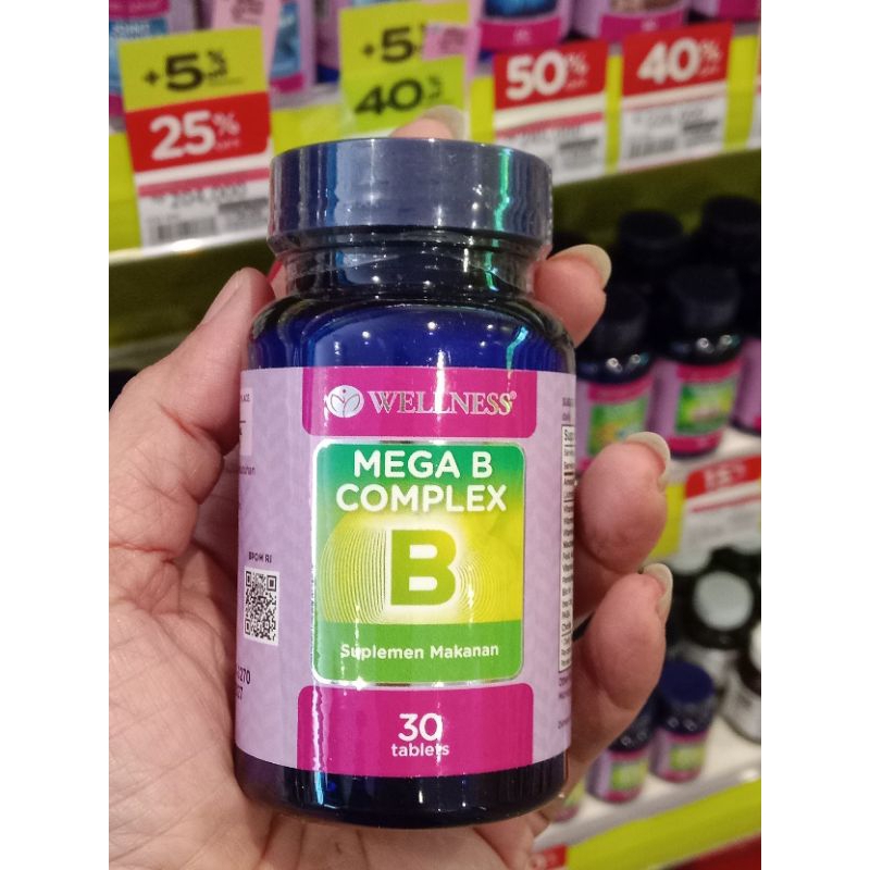 Jual ( Exp 02/2027 ) WELLNESS MEGA B COMPLEX 30 tablets - Wellness B ...