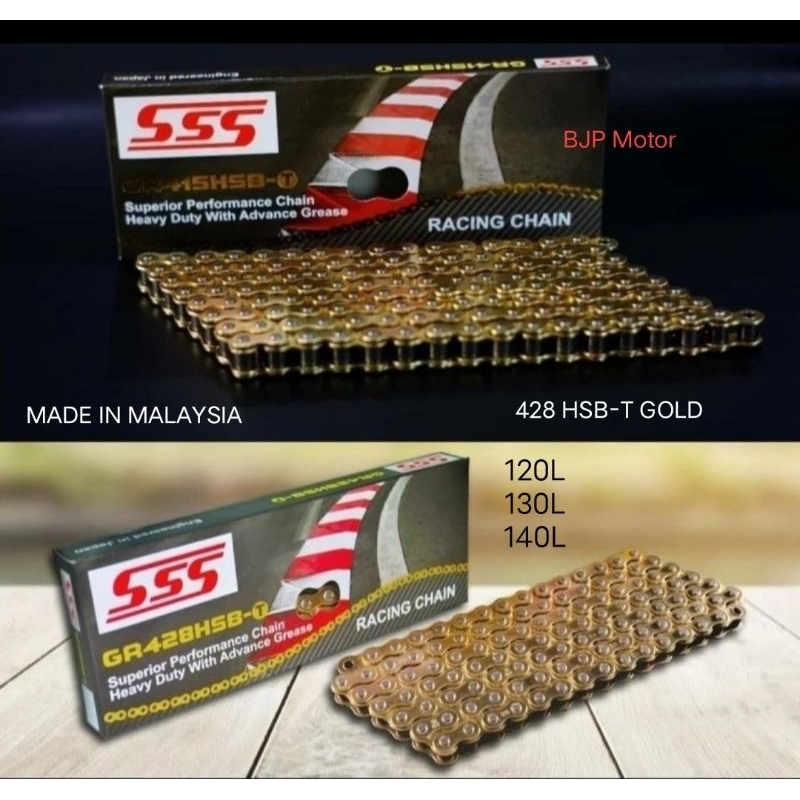 Jual Rantai SSS 428 HSBT GOLD 120L 130L 140L Original SSS MADE IN MALAYSIA | Shopee Indonesia
