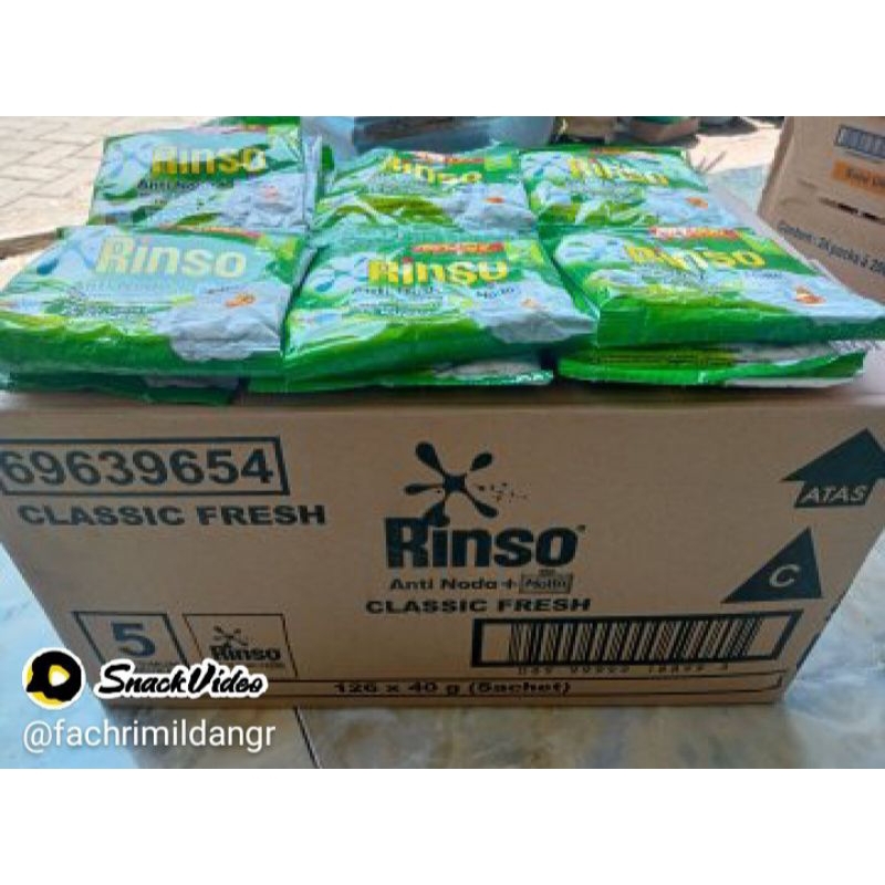 Jual RINSO Bubuk kartonan isi 21 renteng x 6 Sachets | Shopee Indonesia