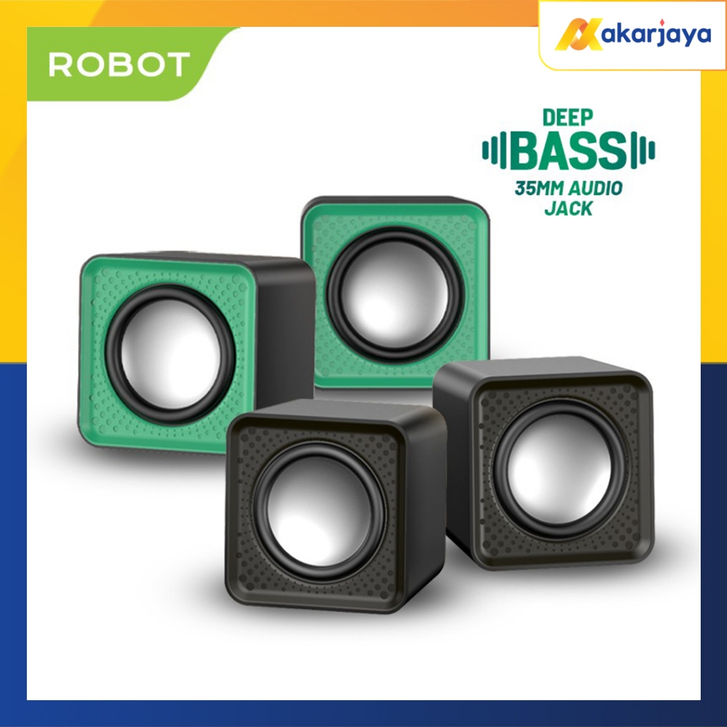 Jual ROBOT RS260 Speaker Komputer Deep Bass 35mm Audio Usb Jack ...