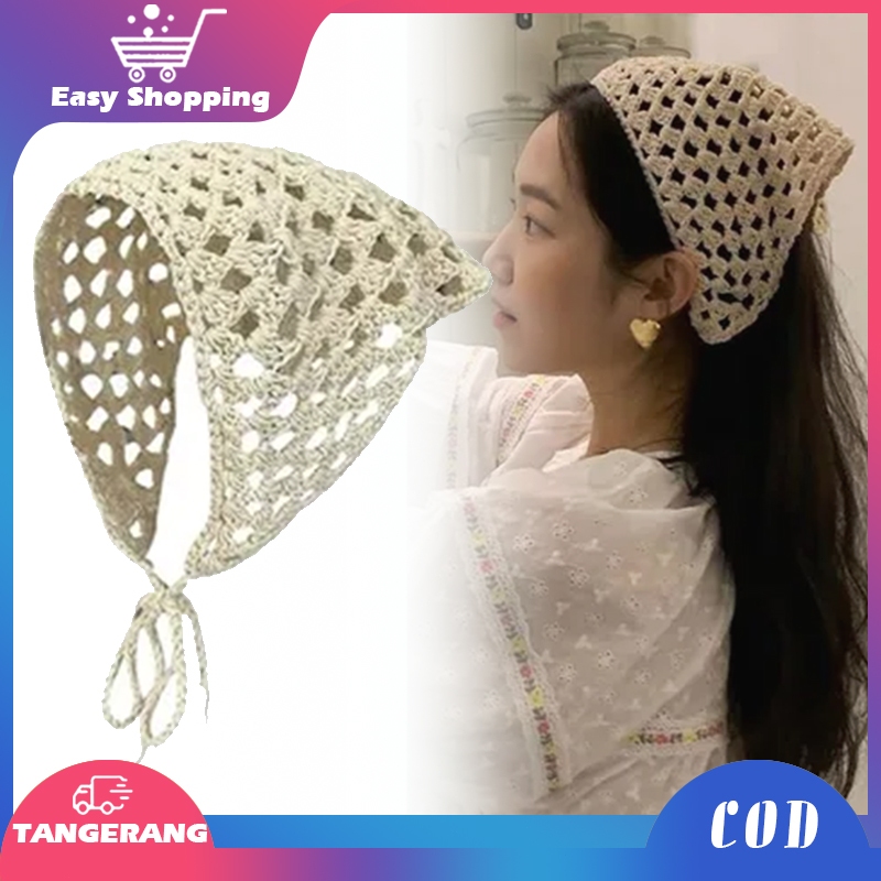 Jual Bando Bandana Rajut Segitiga Bandana Rajut Korean Handmade Knit ...