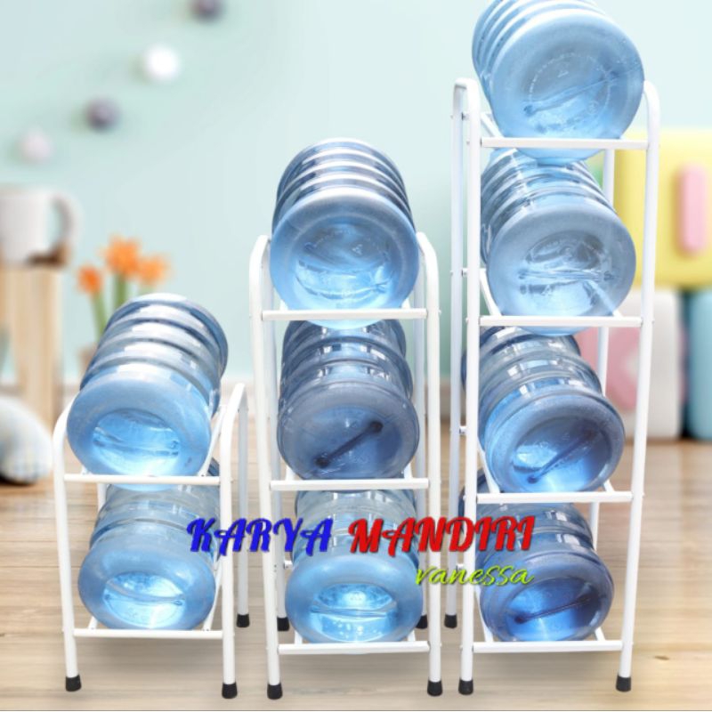 Jual Rak Galon / Tempat Galon Susun Besi Susun 4 Susun / 3 Susun / 2 ...